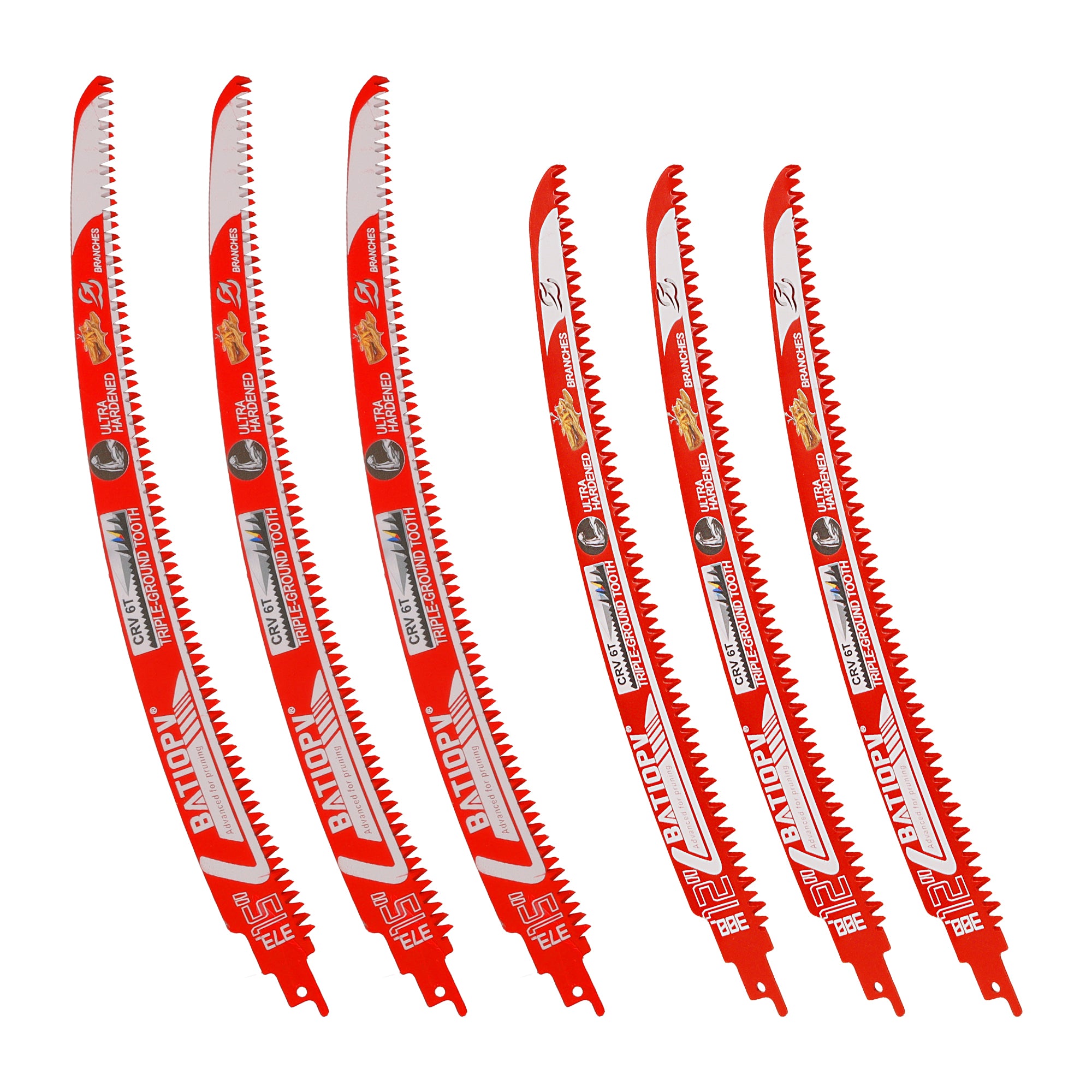 BATIOPV Pruning Reciprocating Saw Blades | CR‑V Steel, 6 TPI, Triple ...